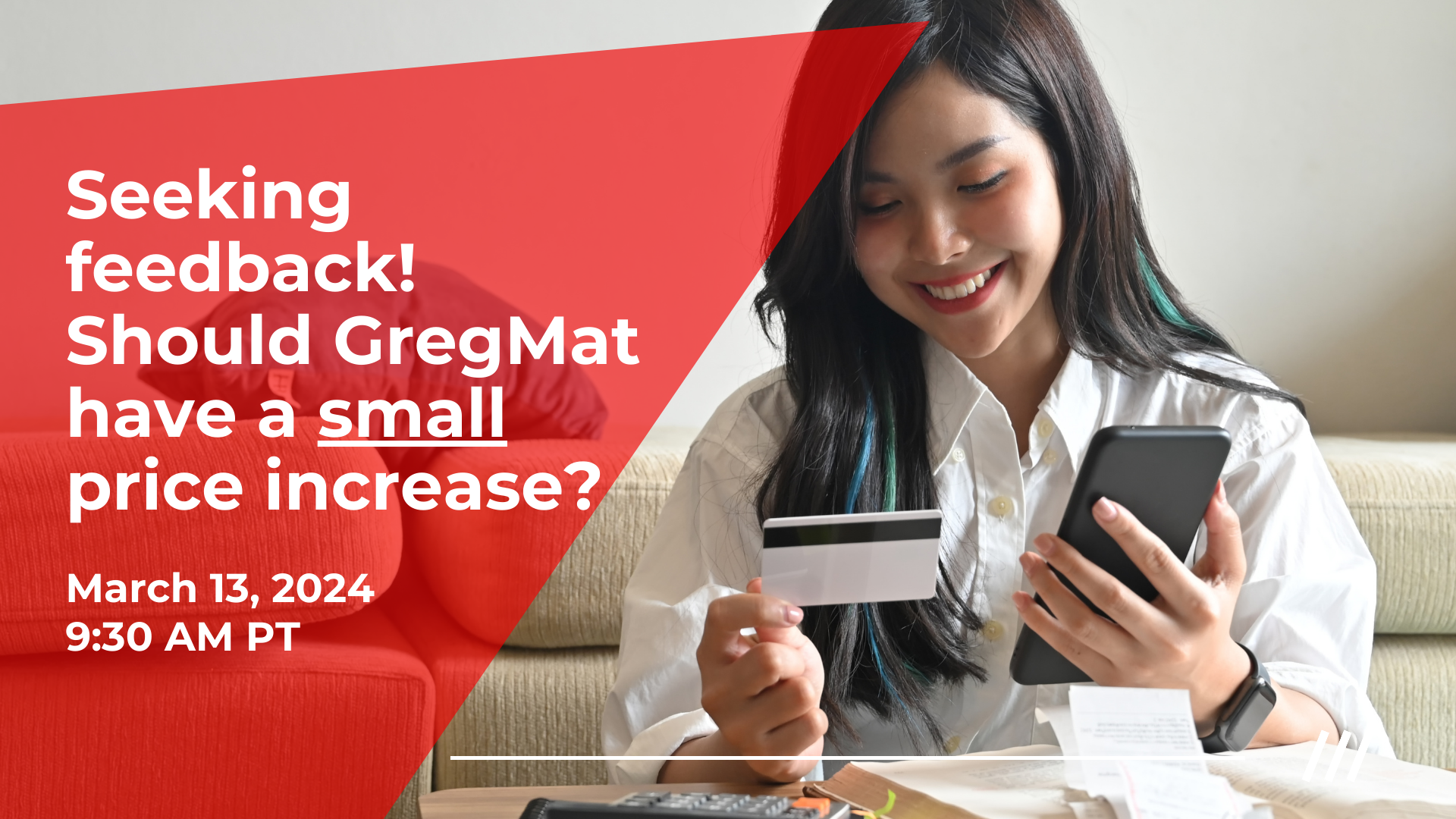 Seeking Feedback on whether Gregmat+ should have a small price increase - GregMat