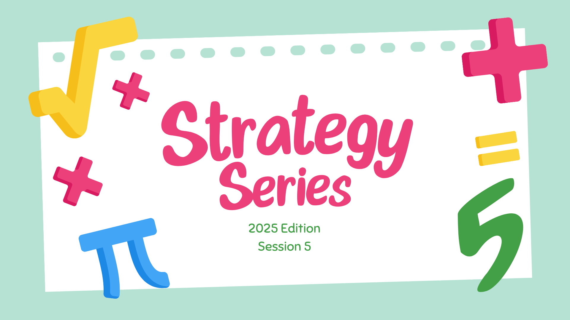 (2025 Edition) GRE Quant Strategy Series - Session 5 - GregMat