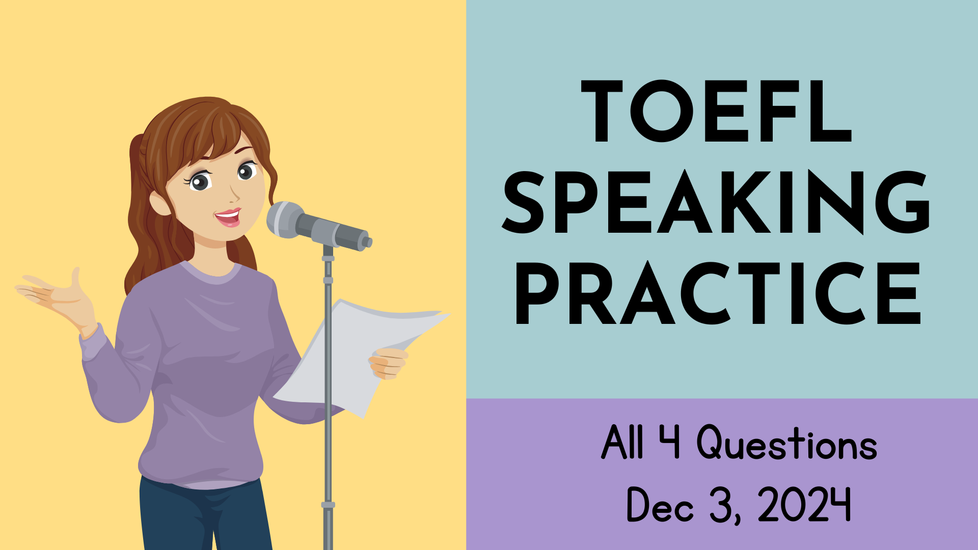 TOEFL Speaking Practice with Julie - All 4 Speaking Questions - GregMat