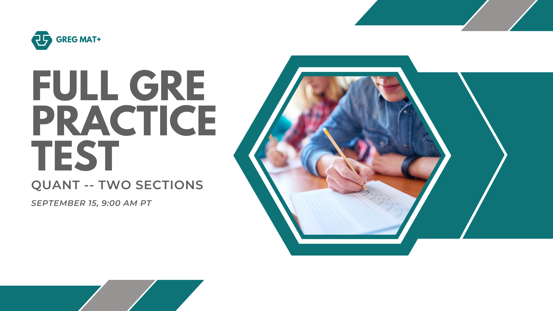 Full GRE Practice Test - Quant (Two Sections) - GregMat