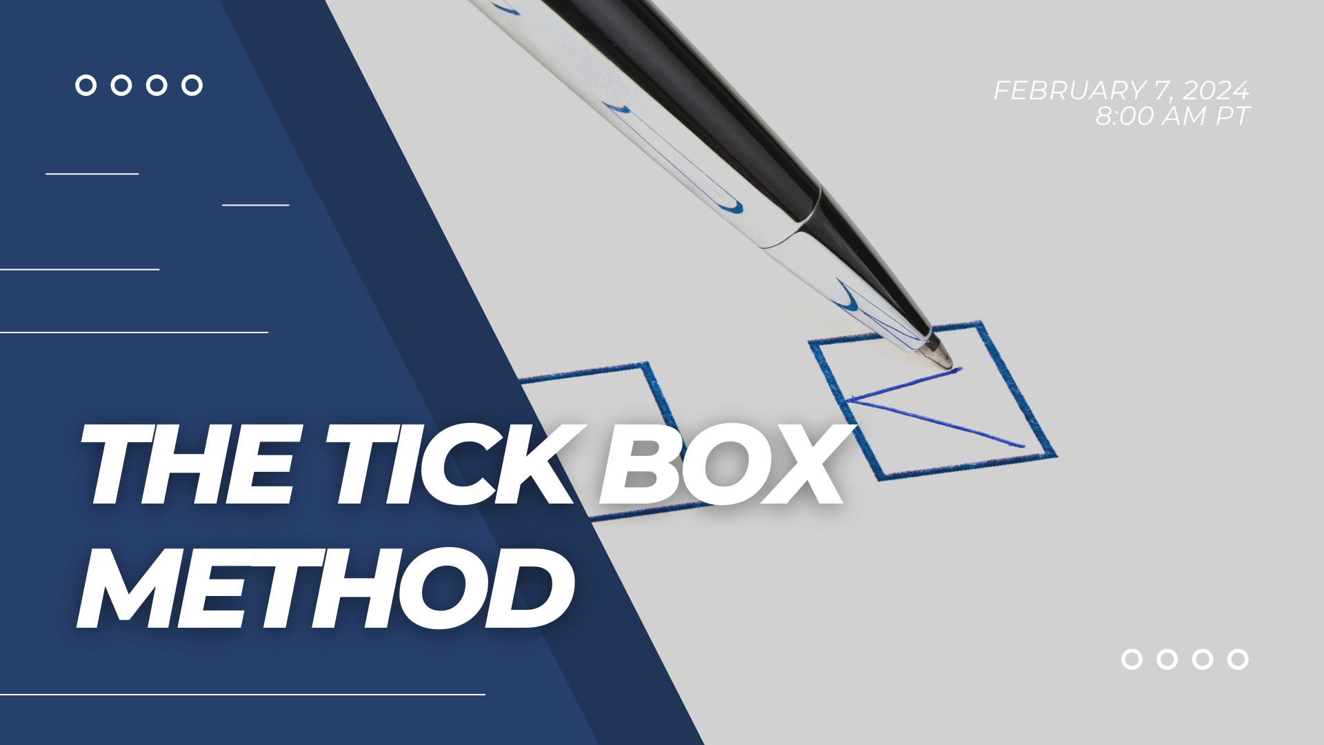 The Tick Box Method - Check Your Progress - GregMat