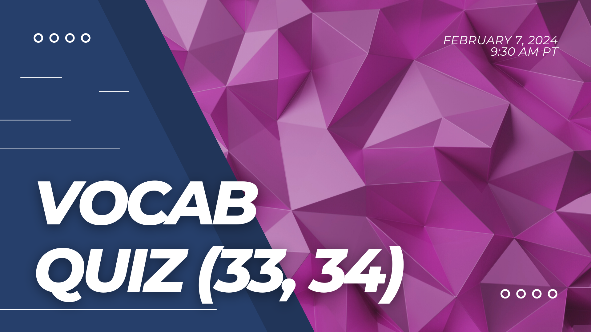 GRE Vocab Quiz - Groups 33 and 34 (Study before!) - GregMat