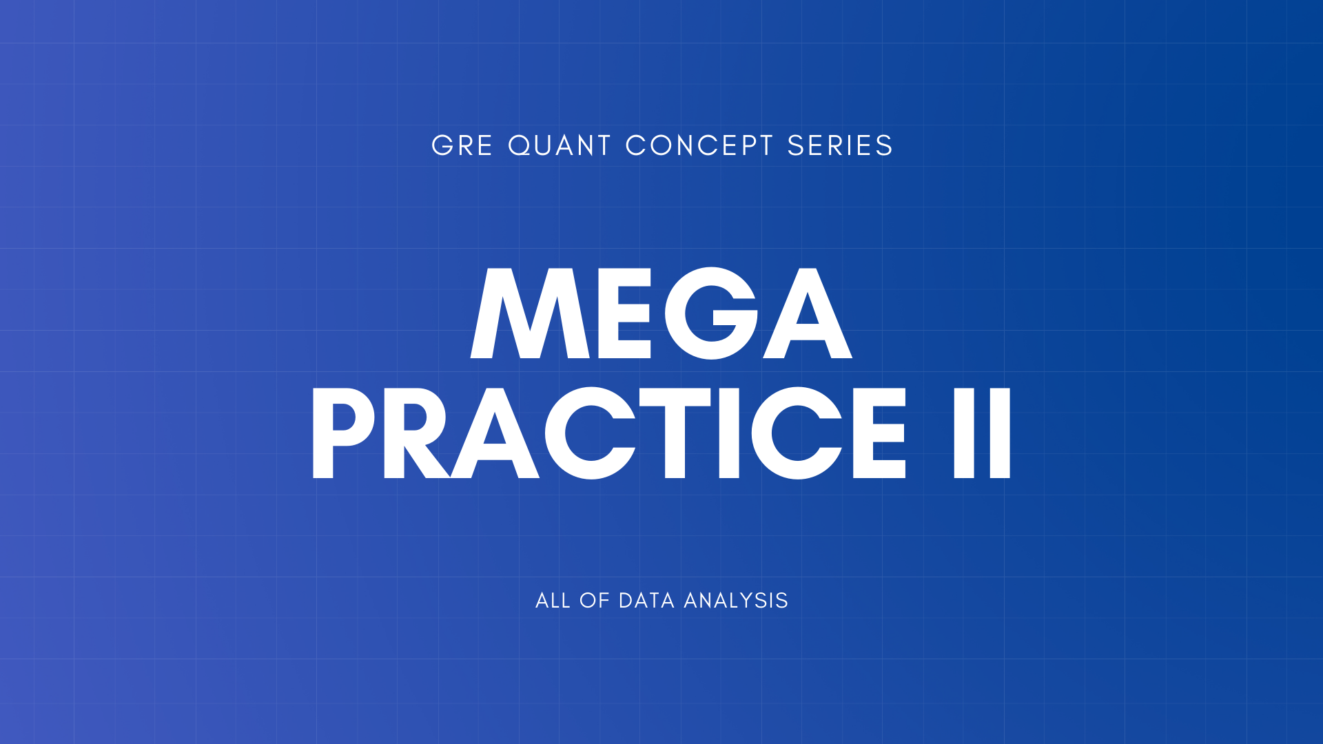 GRE Quant Concept Series - Mega Data Analysis Practice 2 - GregMat